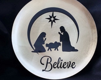 Nativity plate | Etsy