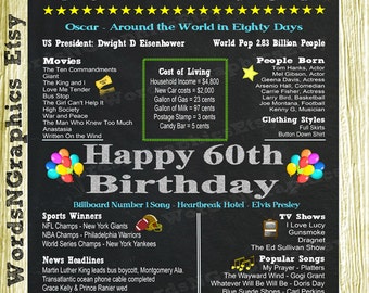 Fun facts 1956 | Etsy