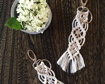 Macrame keychain | Etsy