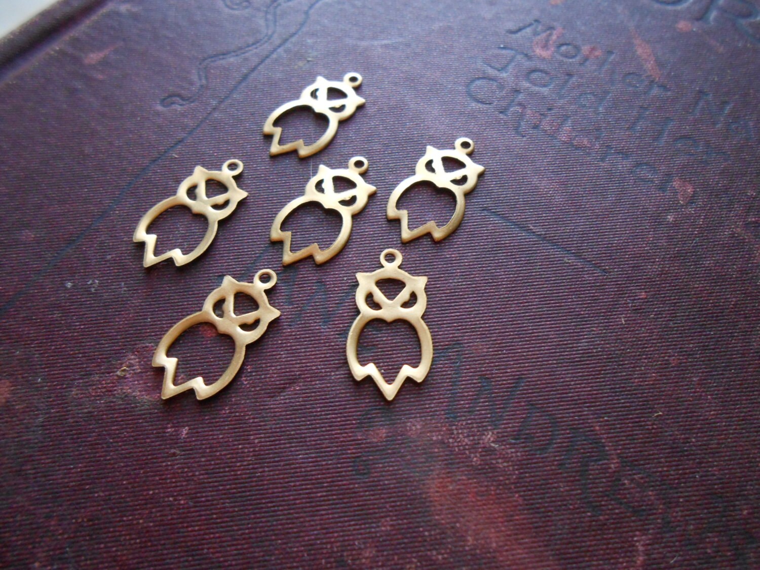 6 pc owl cut out charms vintage old new stock and new charms – vintage ...
