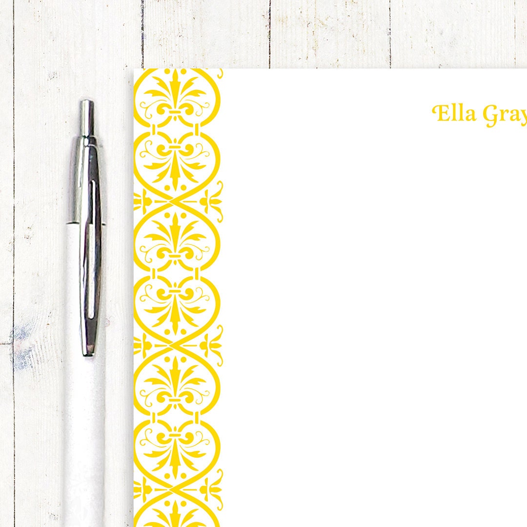 personalized notePAD ELEGANT ELLA stationery stationary