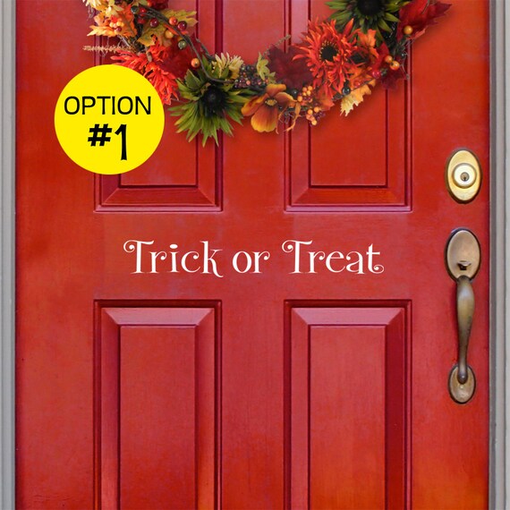 Trick or Treat Front Door Decor Removable decal Decals for