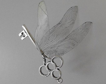 Flying magical key with large butterfly by BedlamitesBoutique