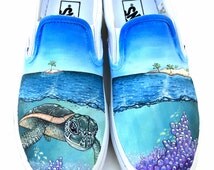 Unique turtle shoes related items | Etsy