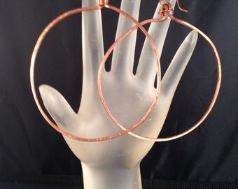 Copper hoop earrings | Etsy