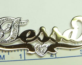 Diamond name plate | Etsy