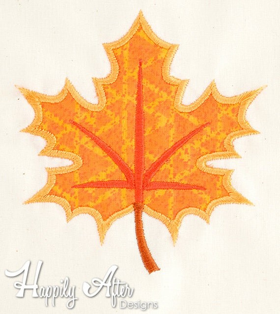 Leaf Applique Embroidery Design leaf applique autumn