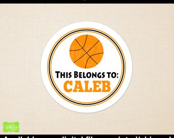 Basketball name tag | Etsy