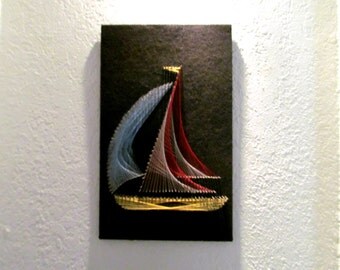 Sailboat string art | Etsy