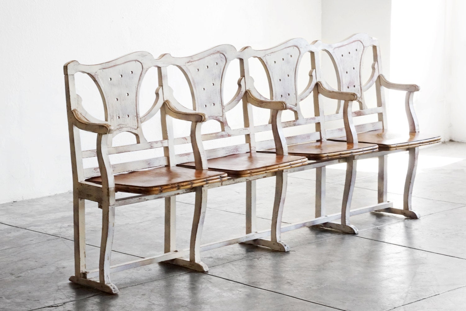 Antique Cottage-Style Theater Seats with Crest Design – Haute Juice