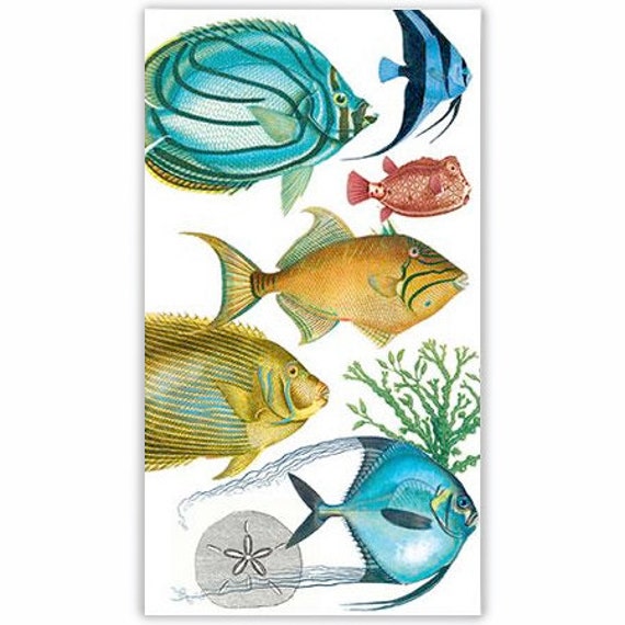 Two Tropical Fish Paper Napkins for Decoupage Ocean World