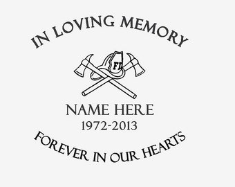 Firefighter memorial | Etsy
