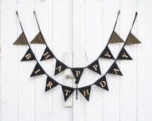 Popular items for birthday pennant banner on Etsy