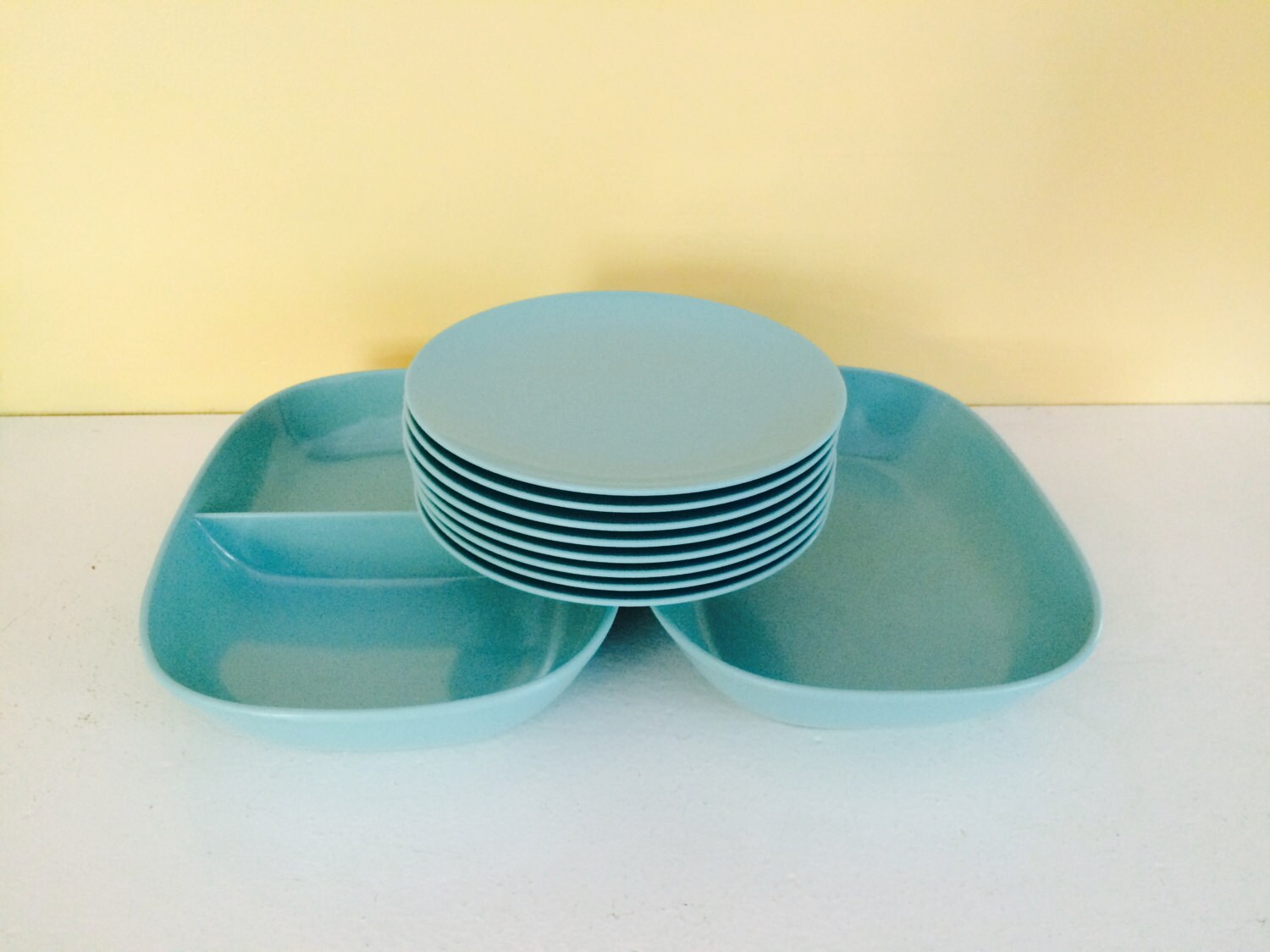 vintage Texas Ware melamine appetizer serving set – divided dish ...