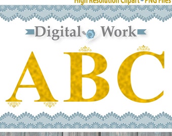 Orange digital chevron alphabet letters Clip Art by DigitalWork