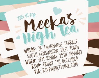 High tea invitation | Etsy