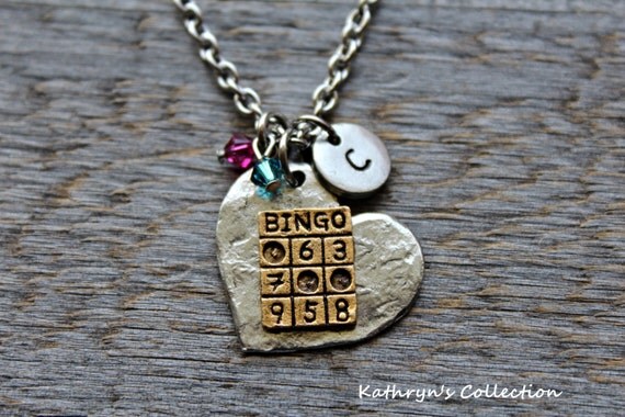 Bingo Necklace Bingo Jewelry Bingo Gift Gambling necklace