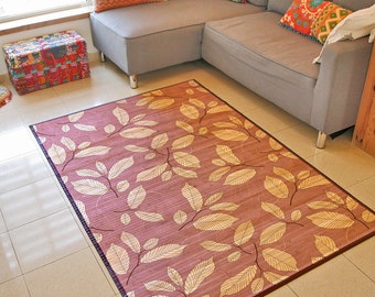 Printed Bamboo rug bamboo carpet Wood tile pattern