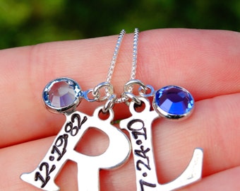 Birth date necklace | Etsy