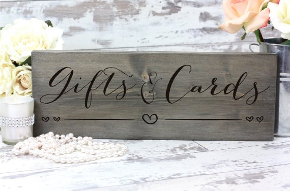 Wedding Cards Sign Wooden Cards Sign Wedding Signs
