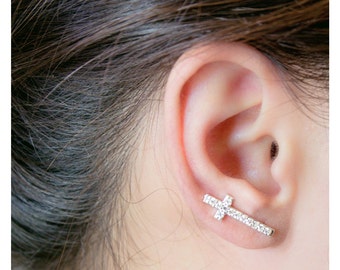 Cross ear cuff | Etsy