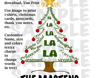 Christmas words | Etsy