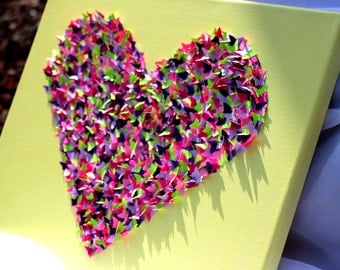 Unique heart shaped canvas related items | Etsy