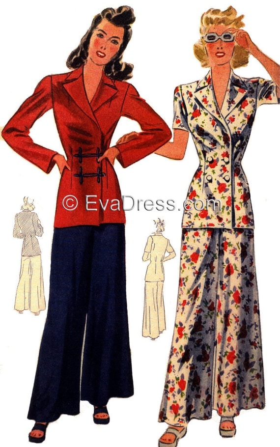 1940s Sewing Patterns - Dresses, Overalls, Lingerie etc