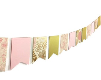 Pink Triangle Flag Banner / Pink Pennant Banner / Pink Bunting