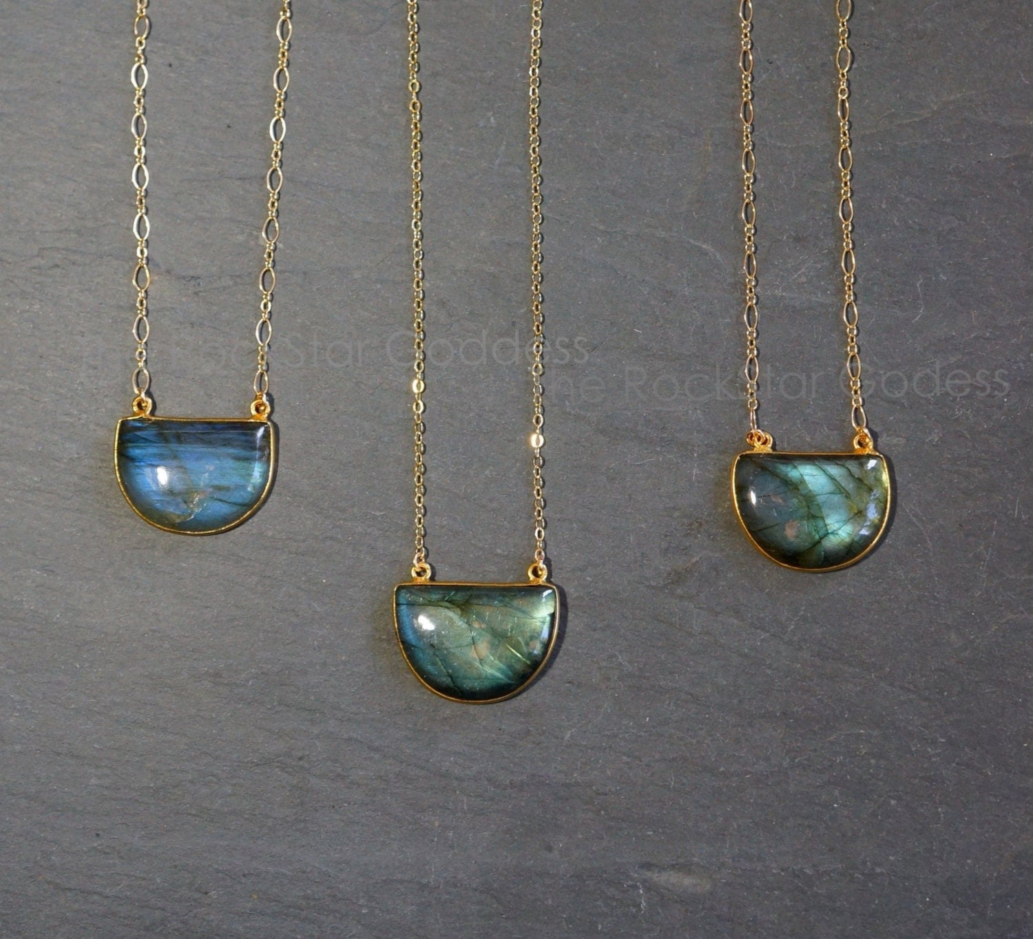 Labradorite Necklace // Labradorite Jewelry // Gold