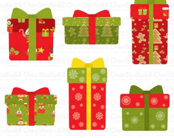 Unique gift box clipart related items | Etsy