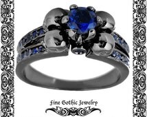 Popular items for gothic wedding rings on Etsy