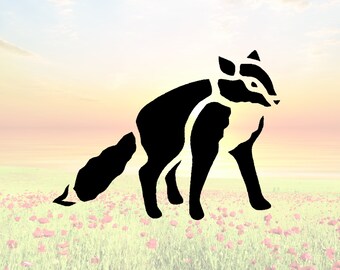 Fox stencil | Etsy