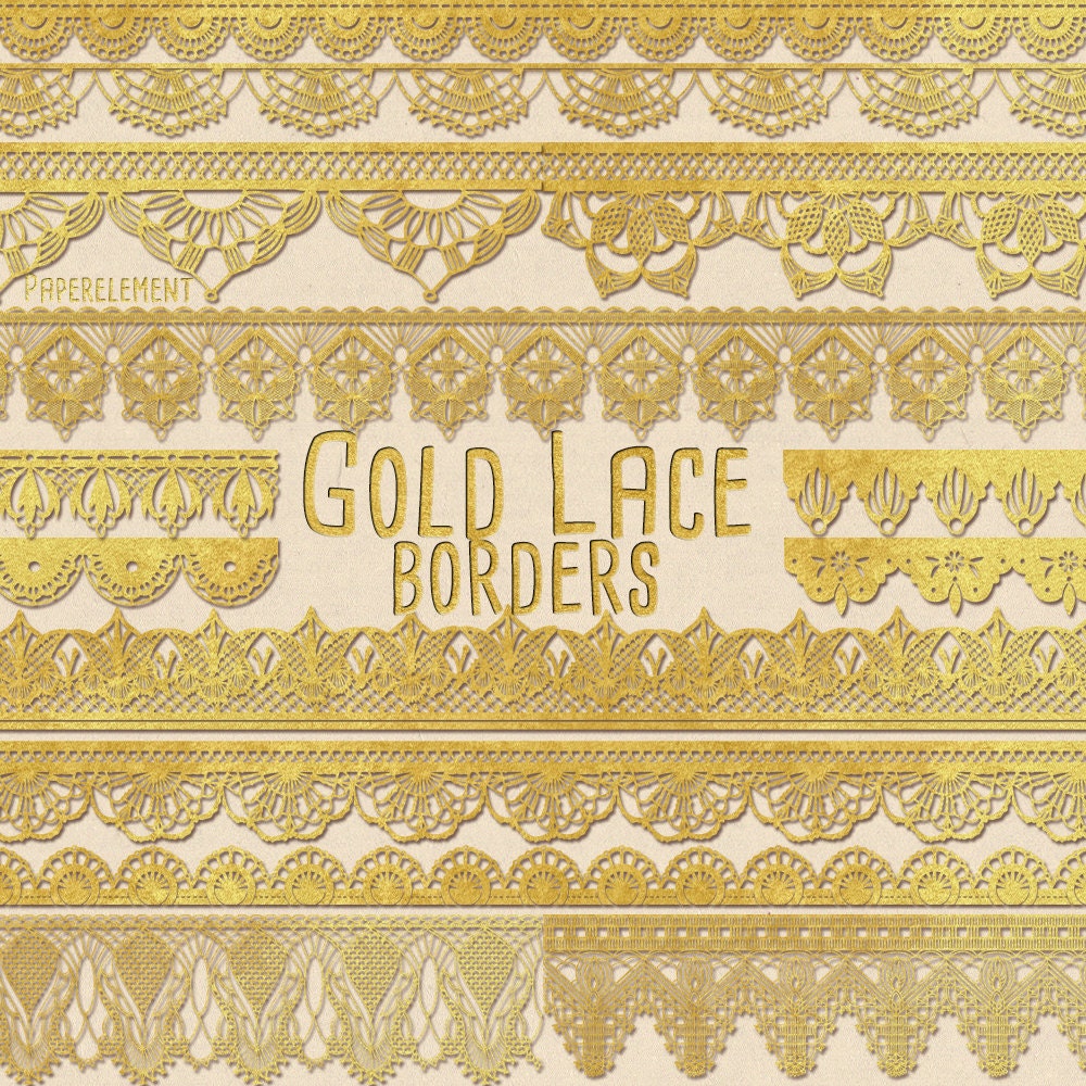 Gold Lace Borders Gold Border Clipart Gold Lace Trim Golden