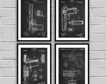 Ultimate Revolver Gun Patent Print Set of 6 Revolver Patents