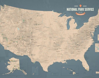 Washington Fire Lookouts Map 11x14 Print by BestMapsEver on Etsy