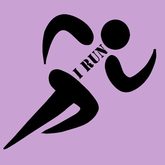 I RUN Custom Decal Vinyl Sticker Vinyl Decal by ExploreAndConquer