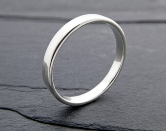 Plain silver ring | Etsy