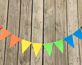Pastel Rainbow Flag Banner Pastel Rainbow Party Banner