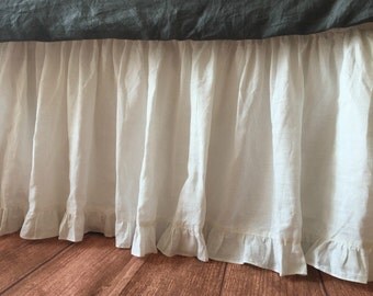natural linen bedskirt bed ruffles linen dust ruffles bed