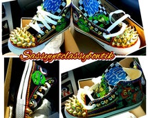 Unique tmnt shoes related items | Etsy