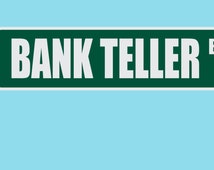 Unique bank teller sign related items | Etsy