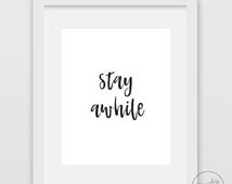 Unique stay awhile sign related items | Etsy