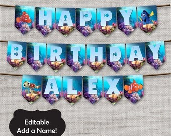 Finding nemo banner | Etsy
