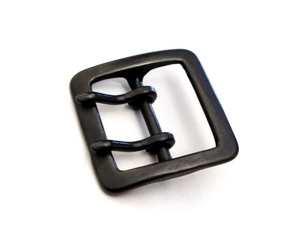 Matte Black Brass Square Buckle Solid Single by SmokySumisStore
