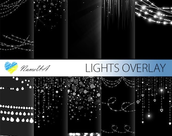 Fairy lights clipart | Etsy