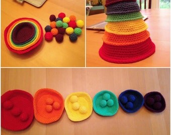 Crochet stacking toy | Etsy