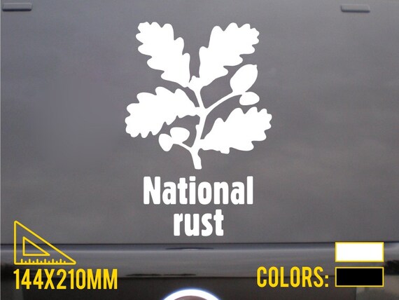 National rust funny car sticker vinyl decal by StickersAndTshirts