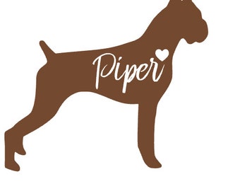 Boxer dog decal | Etsy