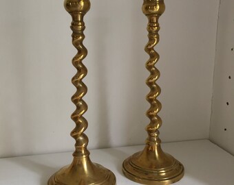 Brass candlesticks | Etsy